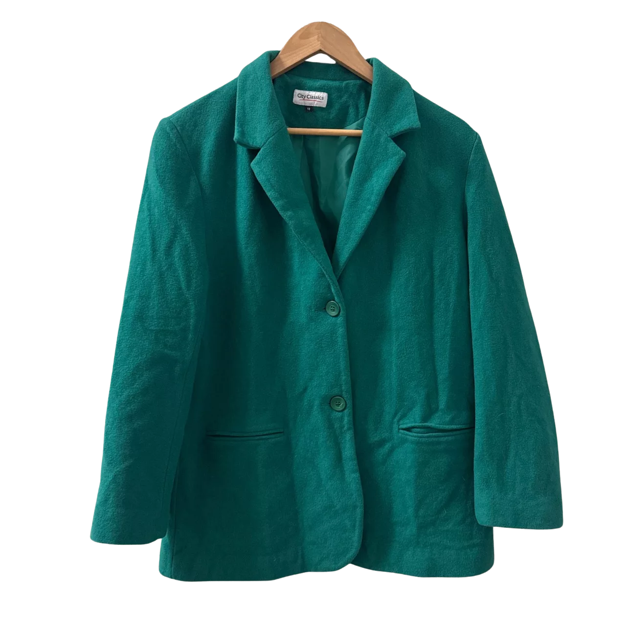 City Classics Green button up Coat - Size 12 - Used Very Good | Salvos ...