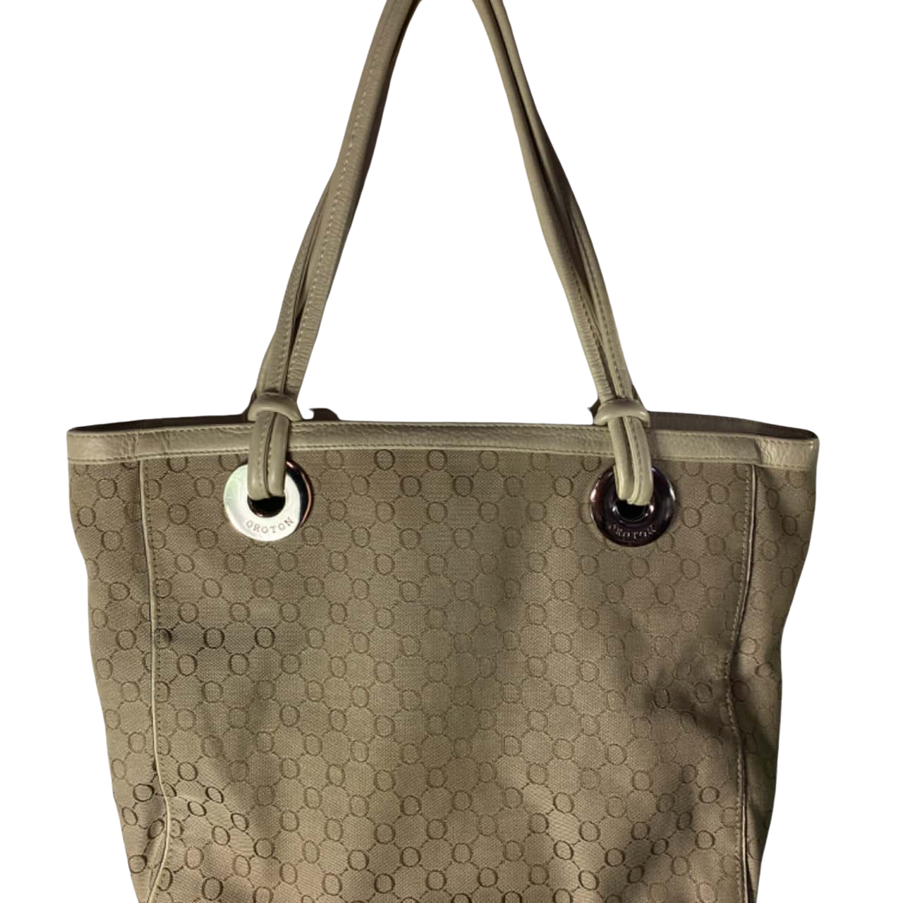 Oroton Womens Large Handbag Beige (s)