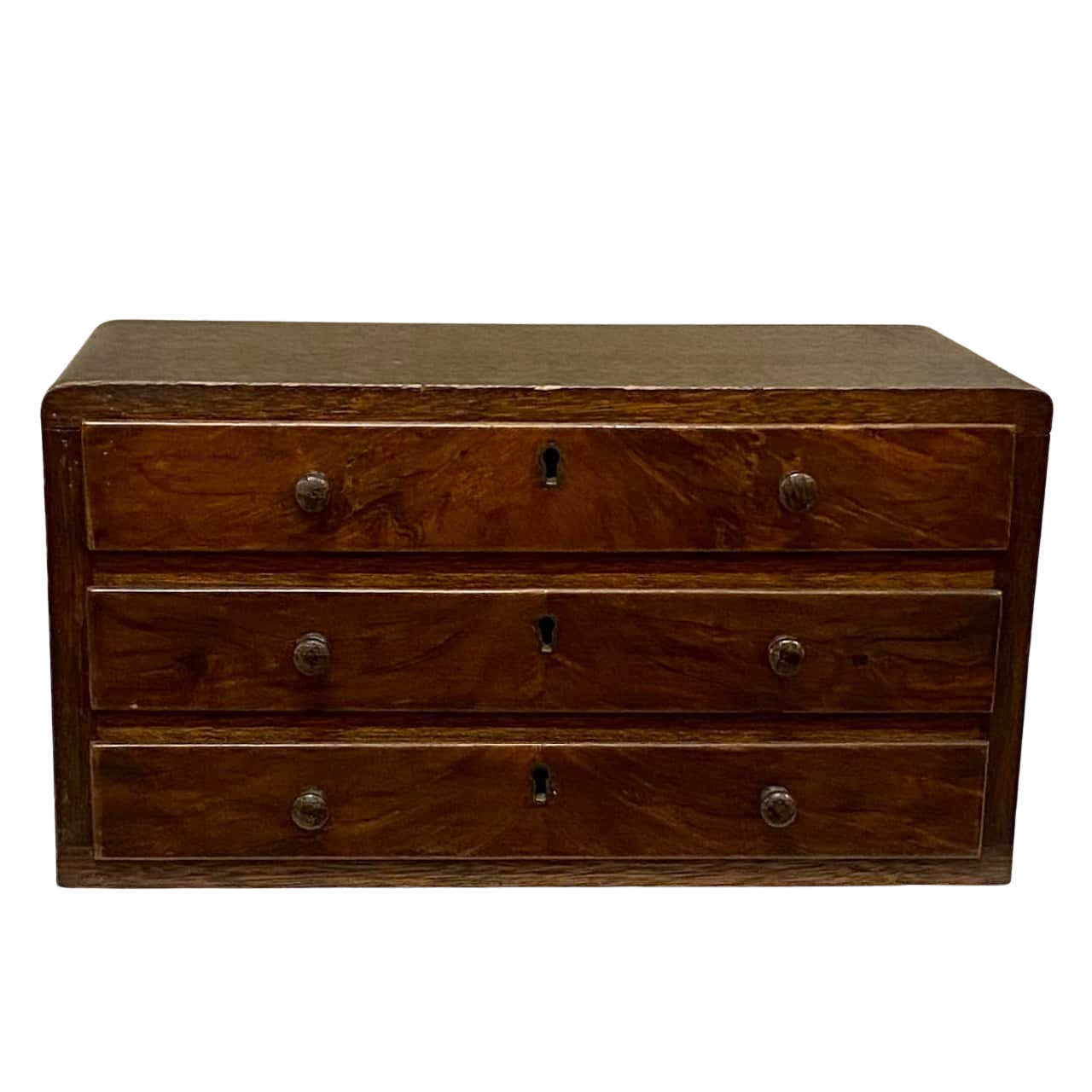 Wooden Chest with Original Key 3 Draws with each Draw having 9 ...