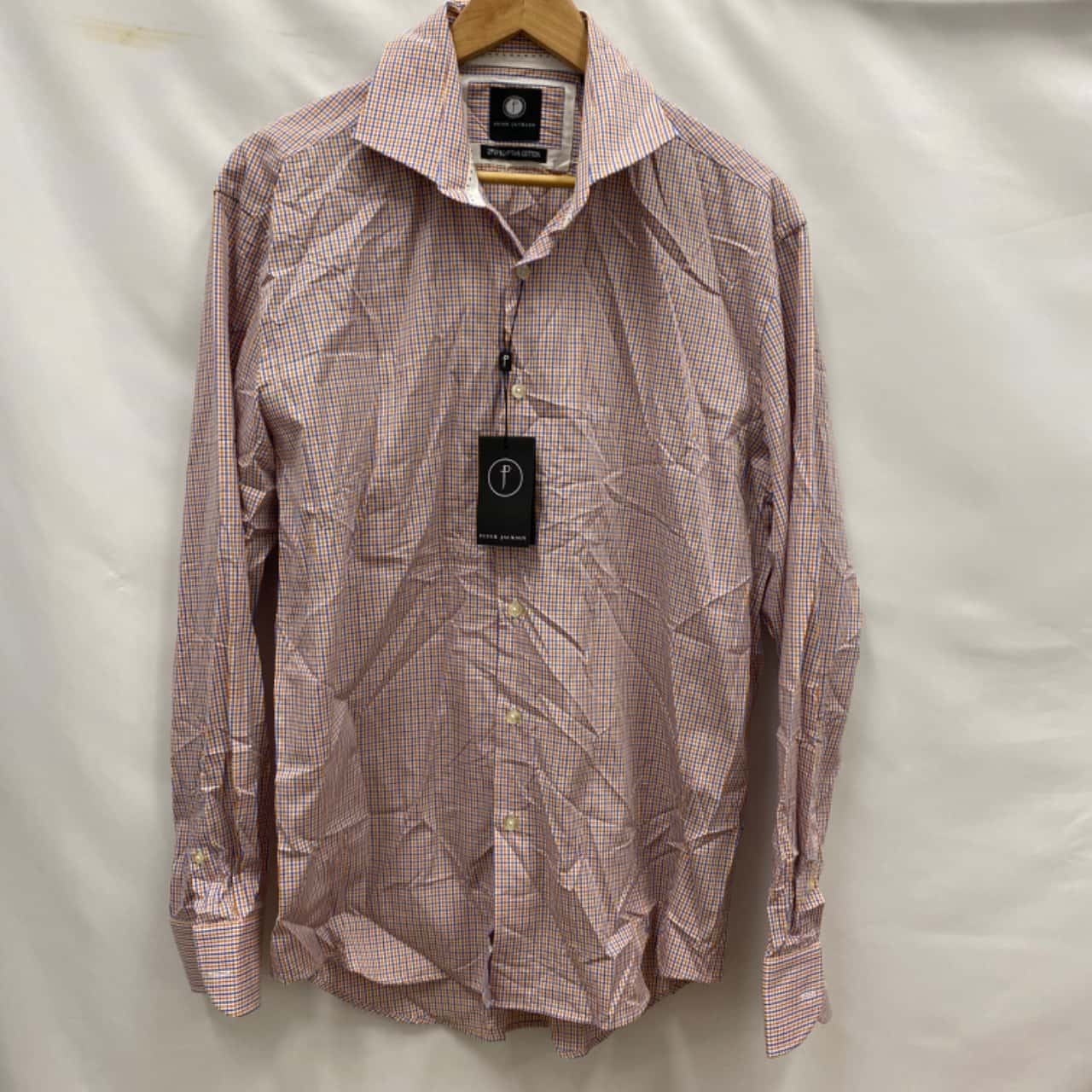 Peter Jackson Mens Shirt Size 42 Long Sleeve Checked RRP$120(s)