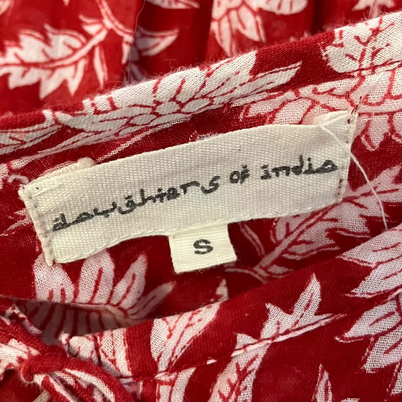 Daughters of India Womens Mini Dress Size S Pattern / Red