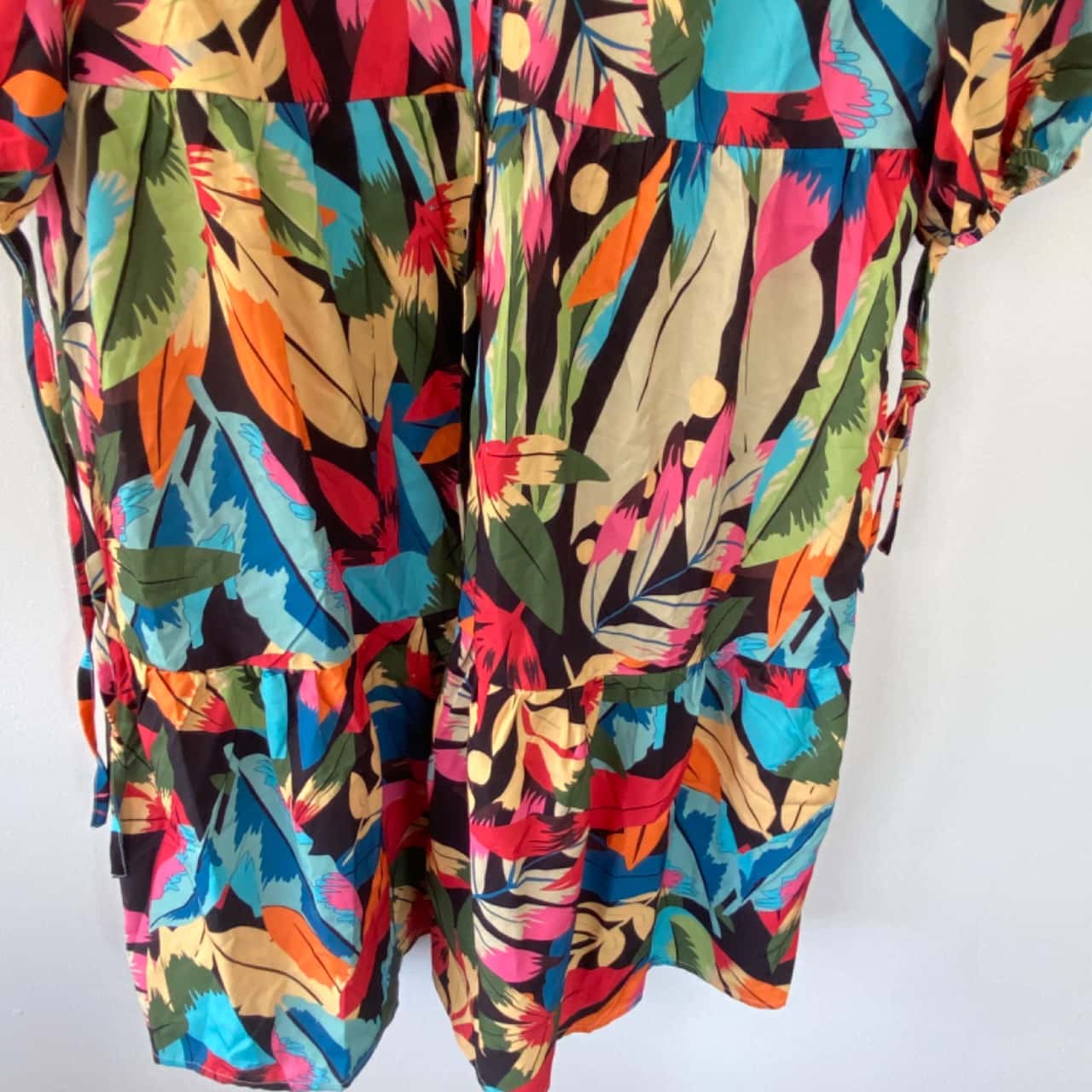 Gorman Colourful Unique Pattern Button Up Mini Dress Size 14 / XL (s)