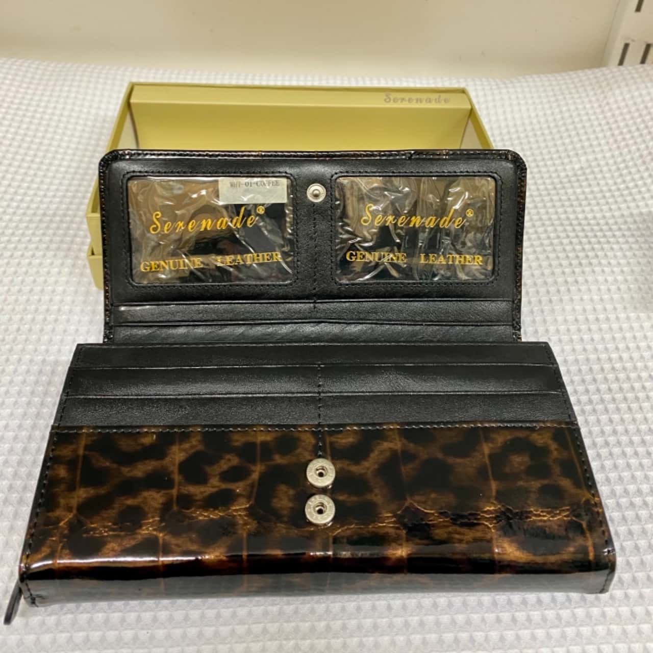 Serenade Womens Leather Purse Animal print / Black / Brown (s)