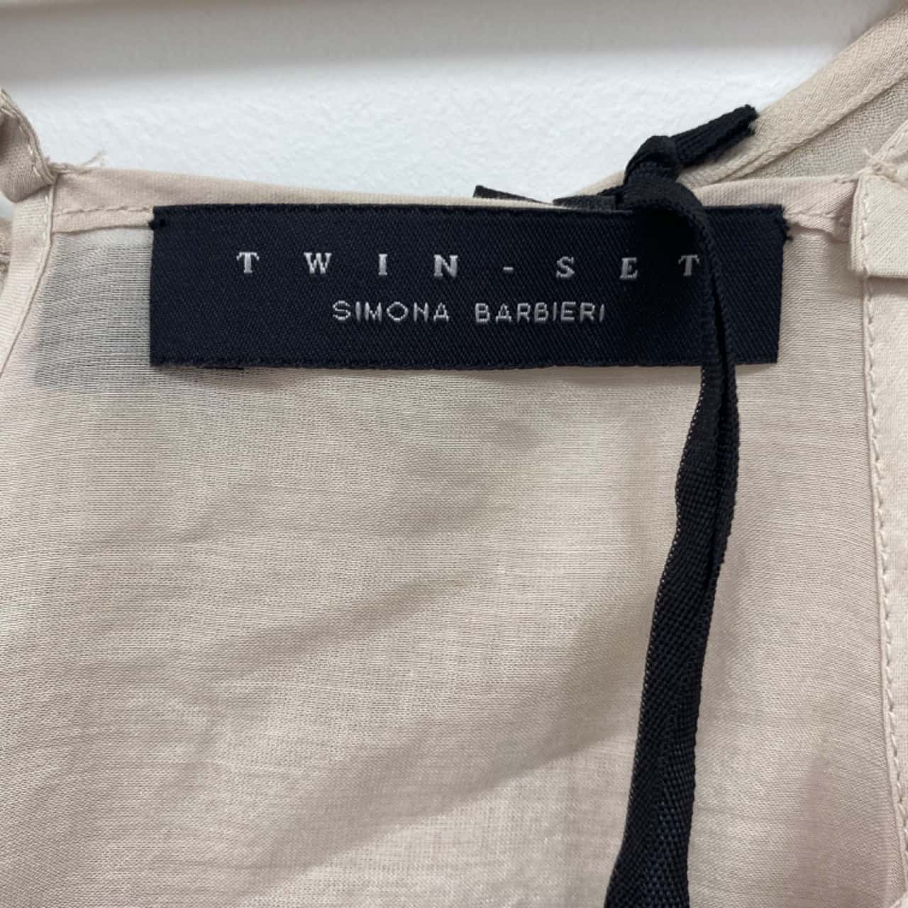 BNWT Twin Set by Simona Barbieri Beaded Tank Beige Size 8 / S (s)