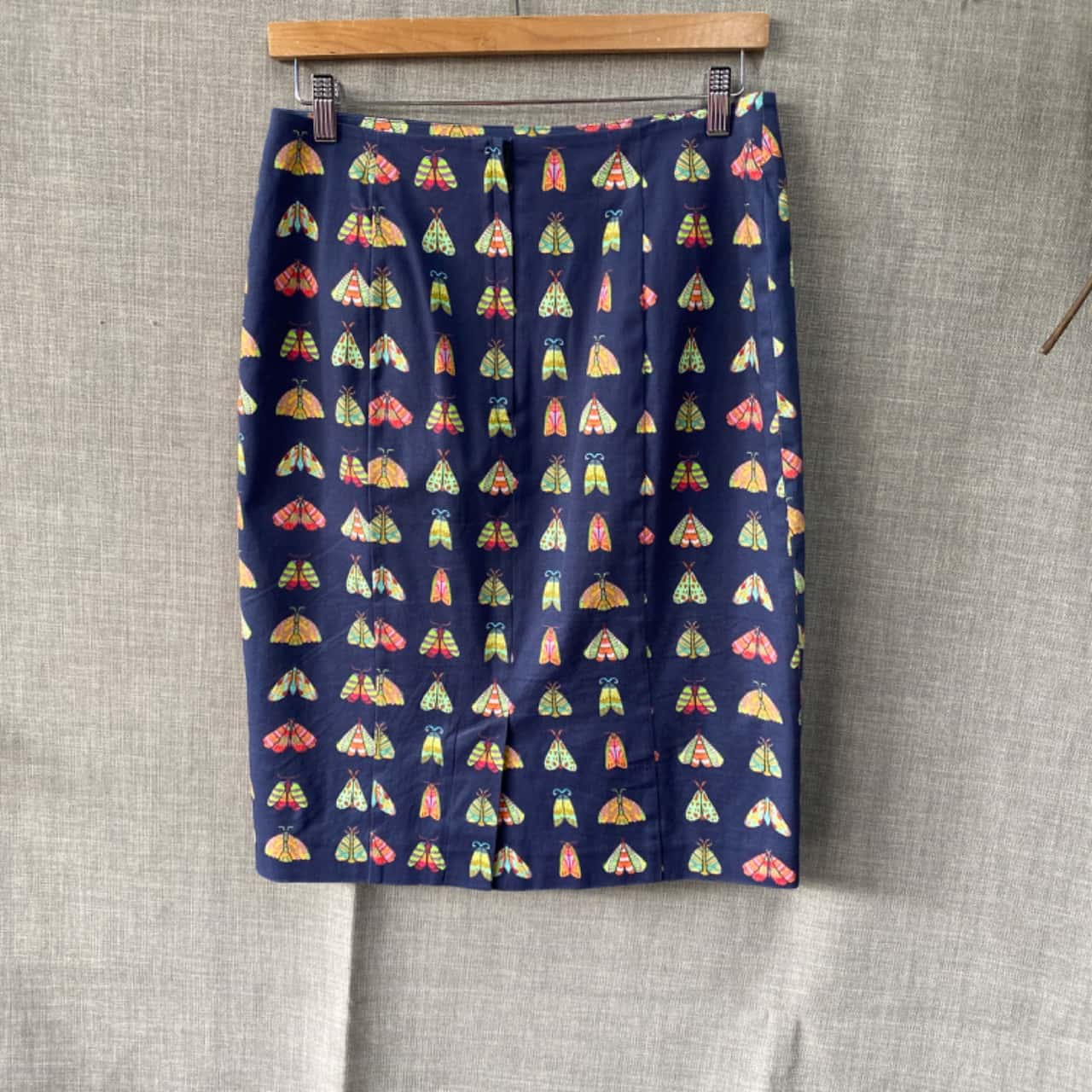 Gorman Womens Size 12 A-Line Blue / Green /Moth Pattern (s)