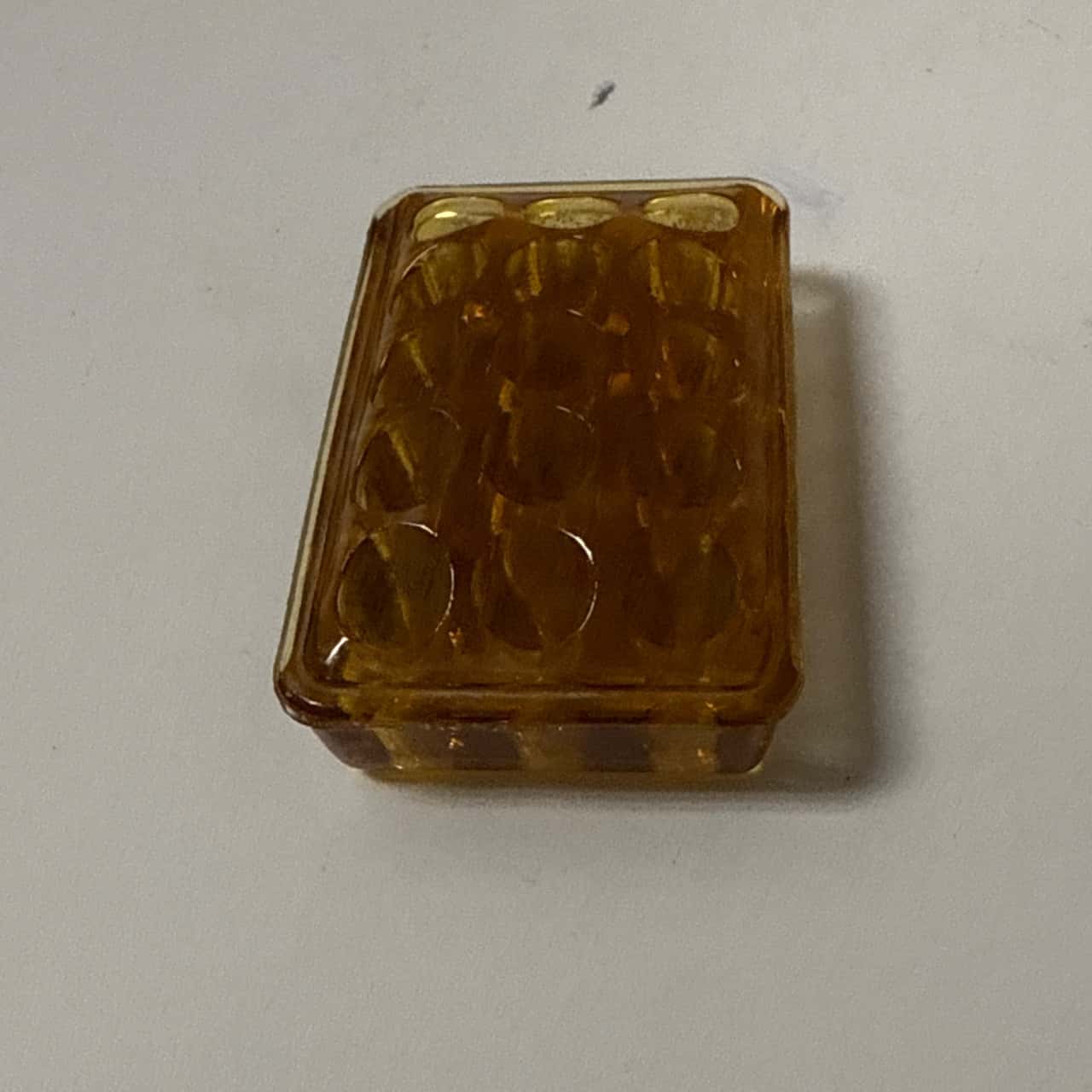 Amber Glass Square Frogger