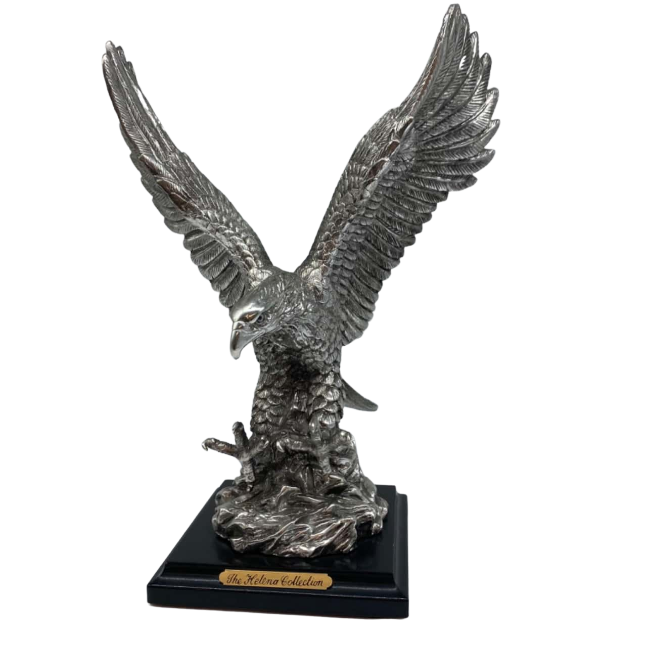 Stunning "The Helena Collection" Bald Eagle Alloy on Wooden Stand30 cm ...