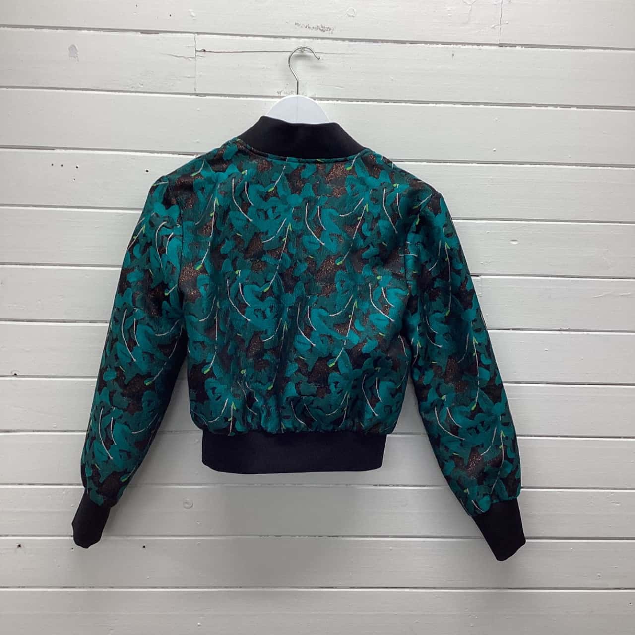 Rebekah Callaghan x Gorman Size 6 Teal Bomber Jacket