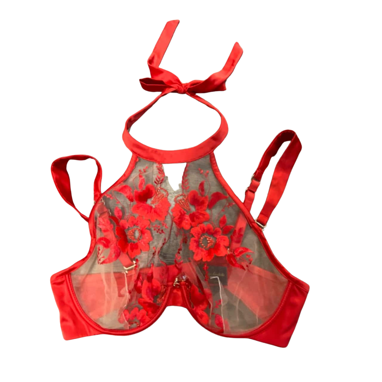 Honey Birdette Womens Size 12C Belle Bra Red (s)
