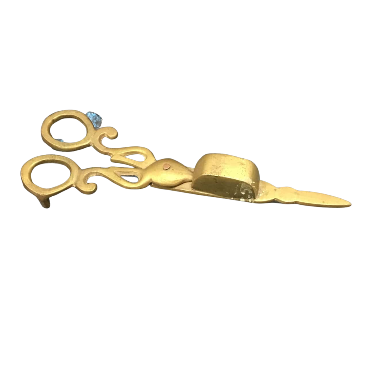 Vintage Cigar Snuffer Brass Scissors Approx 16cm long