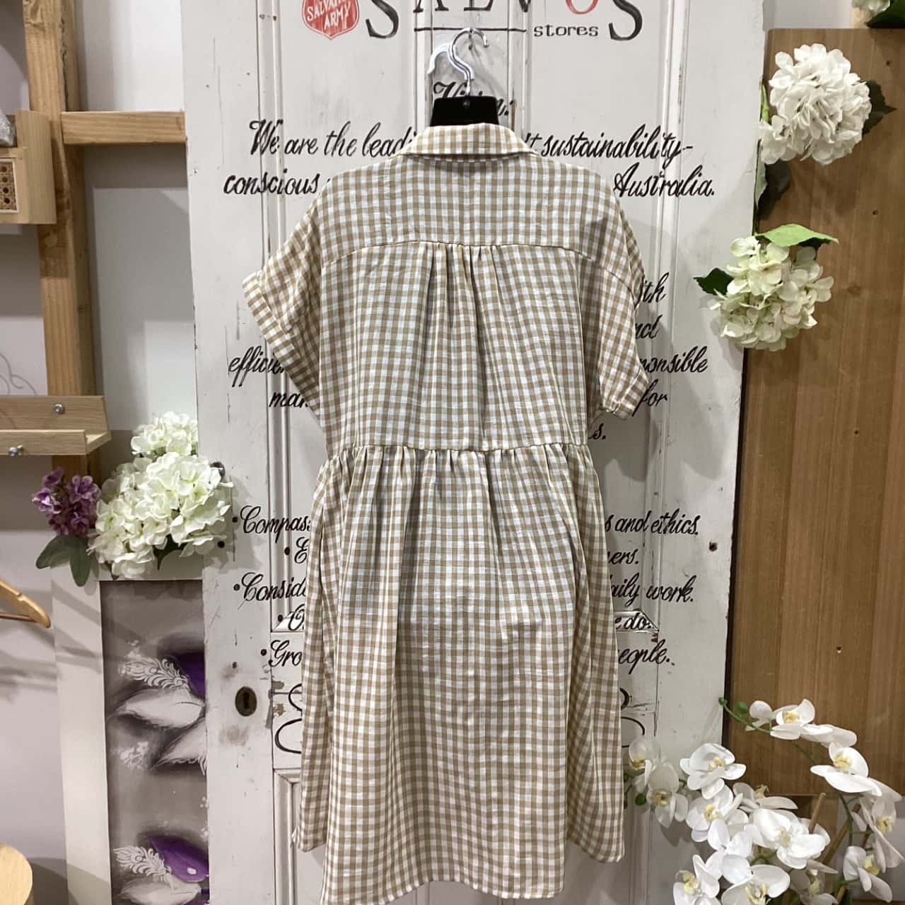 BOHO AUSTRALIA BRAND! CLASSIC CHECKED PATTERN BABYDOLL MIDI! Womens ...