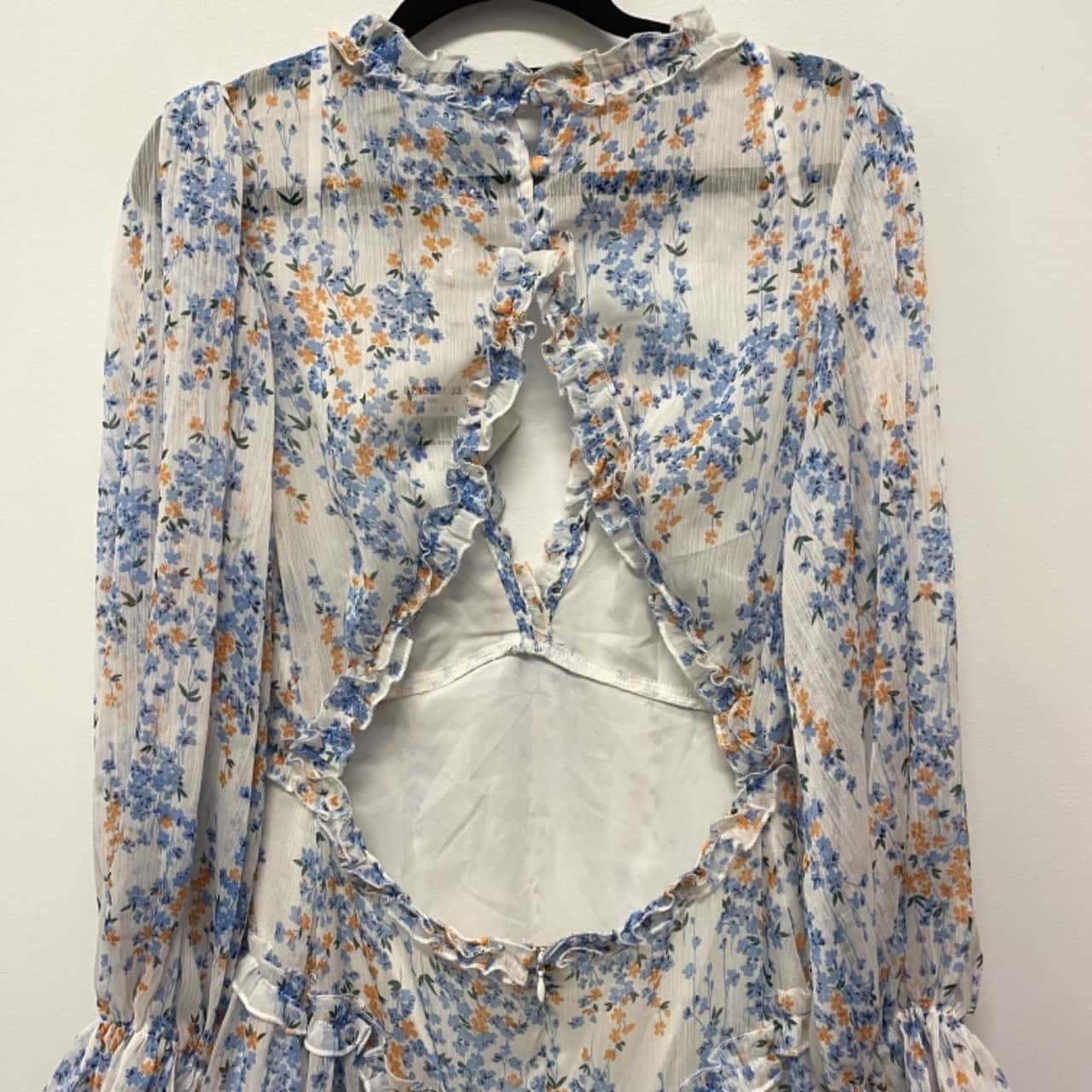 BNWT Angel Biba Womens Size 12 Long Sleeve Blue / Orange / White (s)