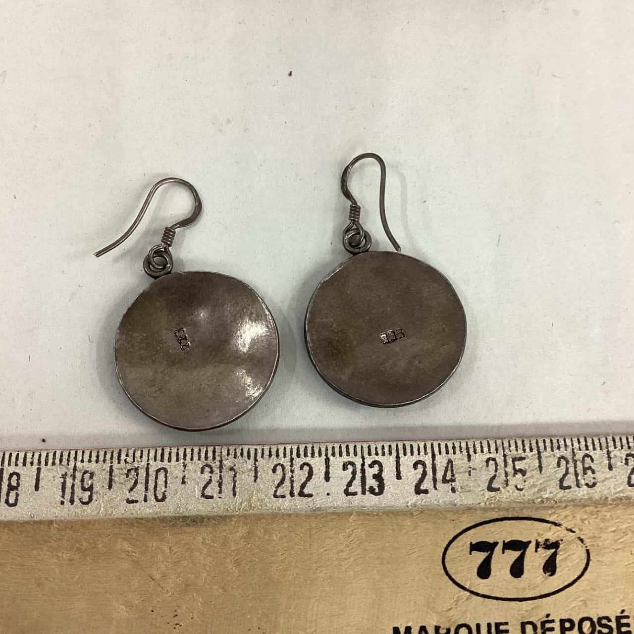 Vintage Womens Earrings Sterling Silver Boho Style (Stamped 925)