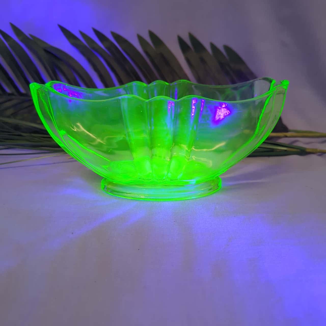 Uranium Glass Trough Vase(s)