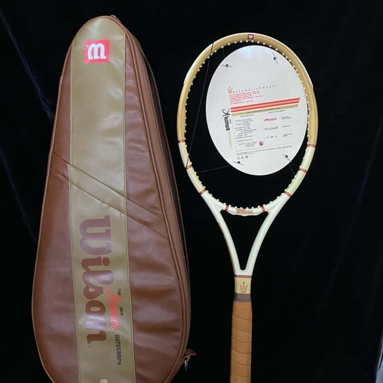 Jack Kramer Signed Tennis Racket With Certificate & Carry Case(s)