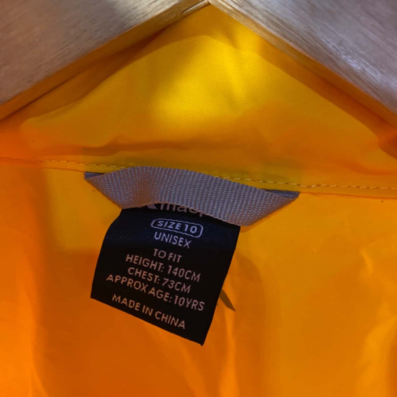 Macpac Kids Size 10 Jacket Yellow (s)