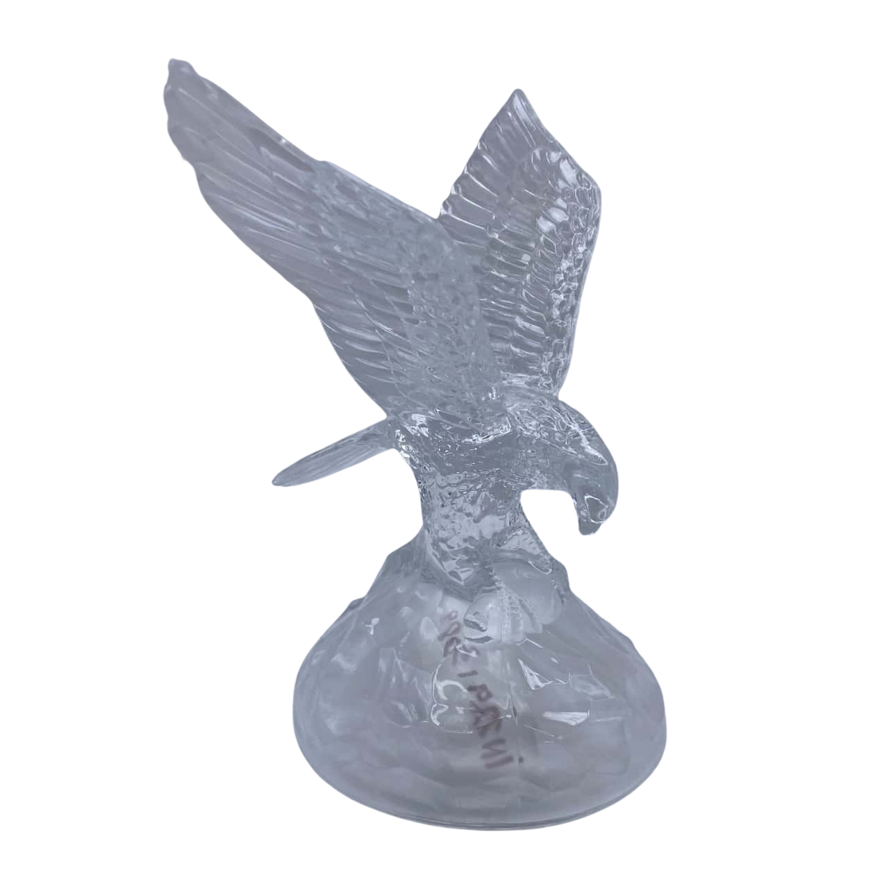 Vintage beautiful crystal in flight eagle glass sculpture (unbranded ...