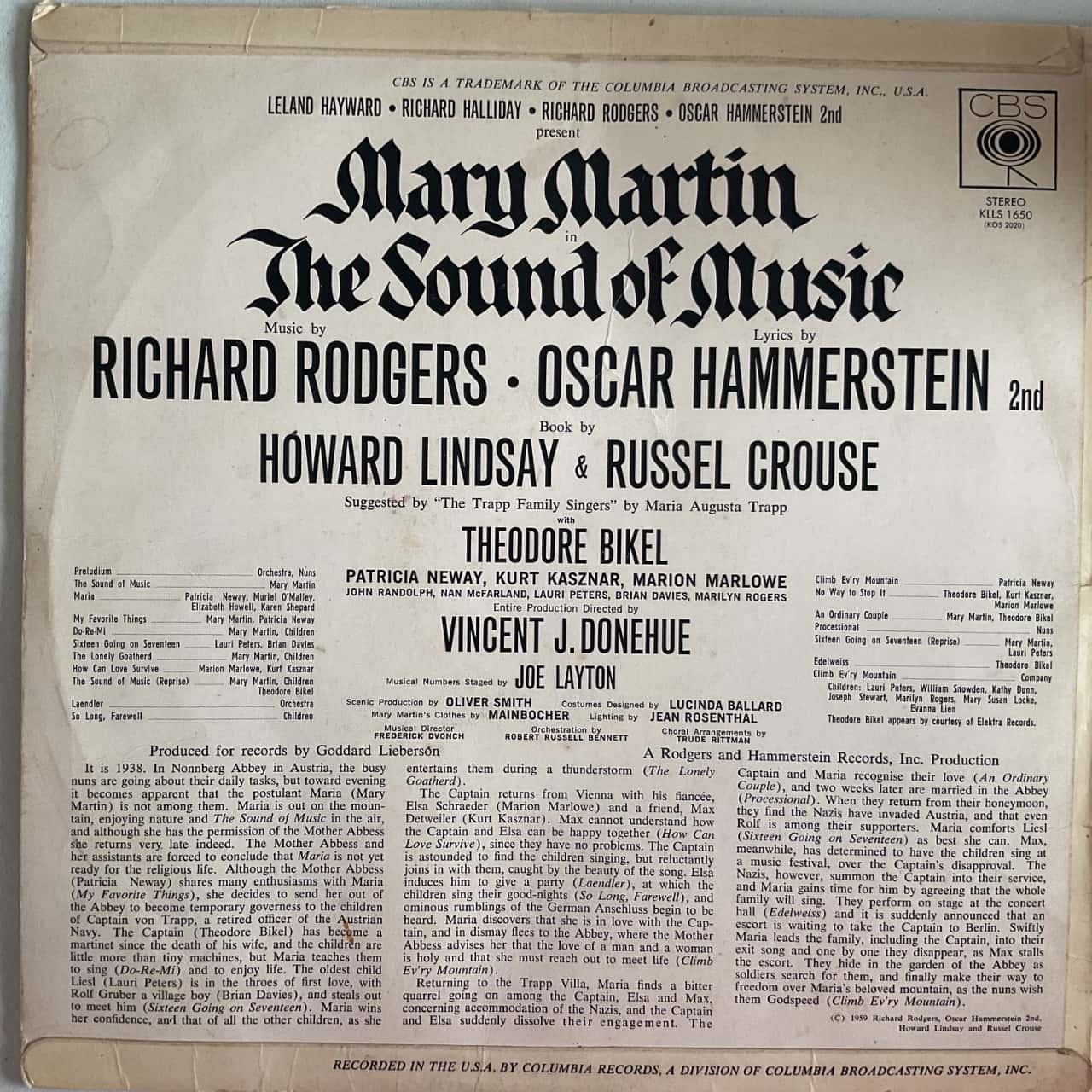 The Sound Of Music - Original Broadway Cast Stage Recording with Mary ...