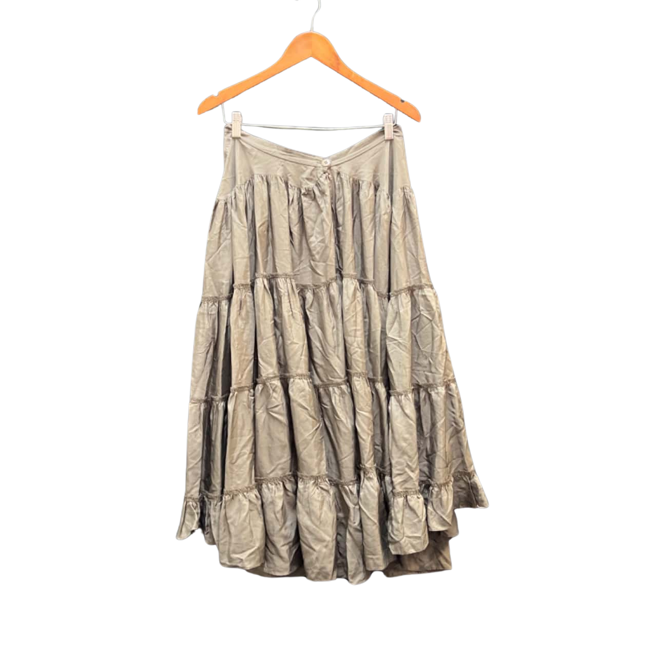 Scanlan&Theodore Women's Skirt - Size 10 - High Waist / Maxi - Green ...