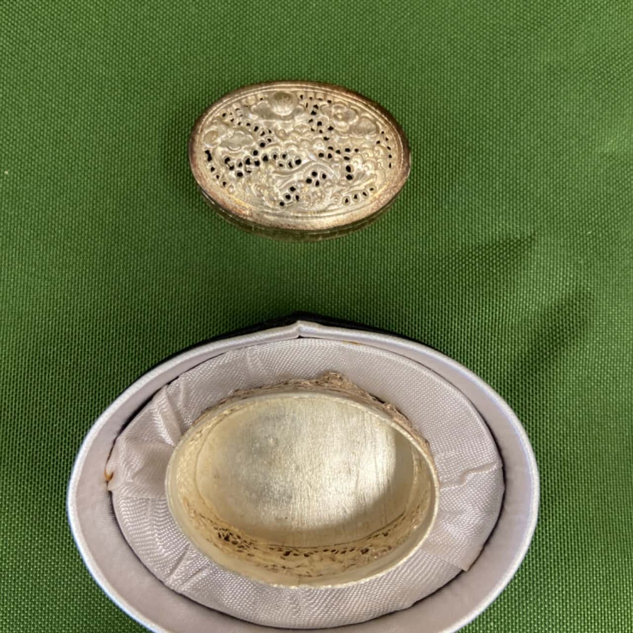 Thai Silver Trinket Box in Original Packing Box. Vintage.(s)