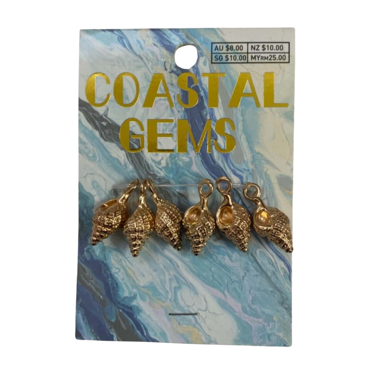 Gold Seashell Charms
