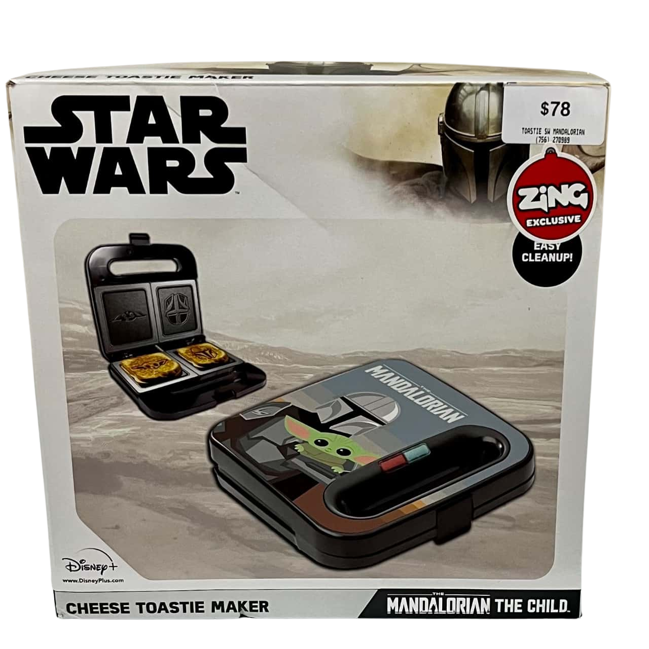 RRP:$78 Star Wars Cheese Toastie Maker Mandalorian The Child (s)