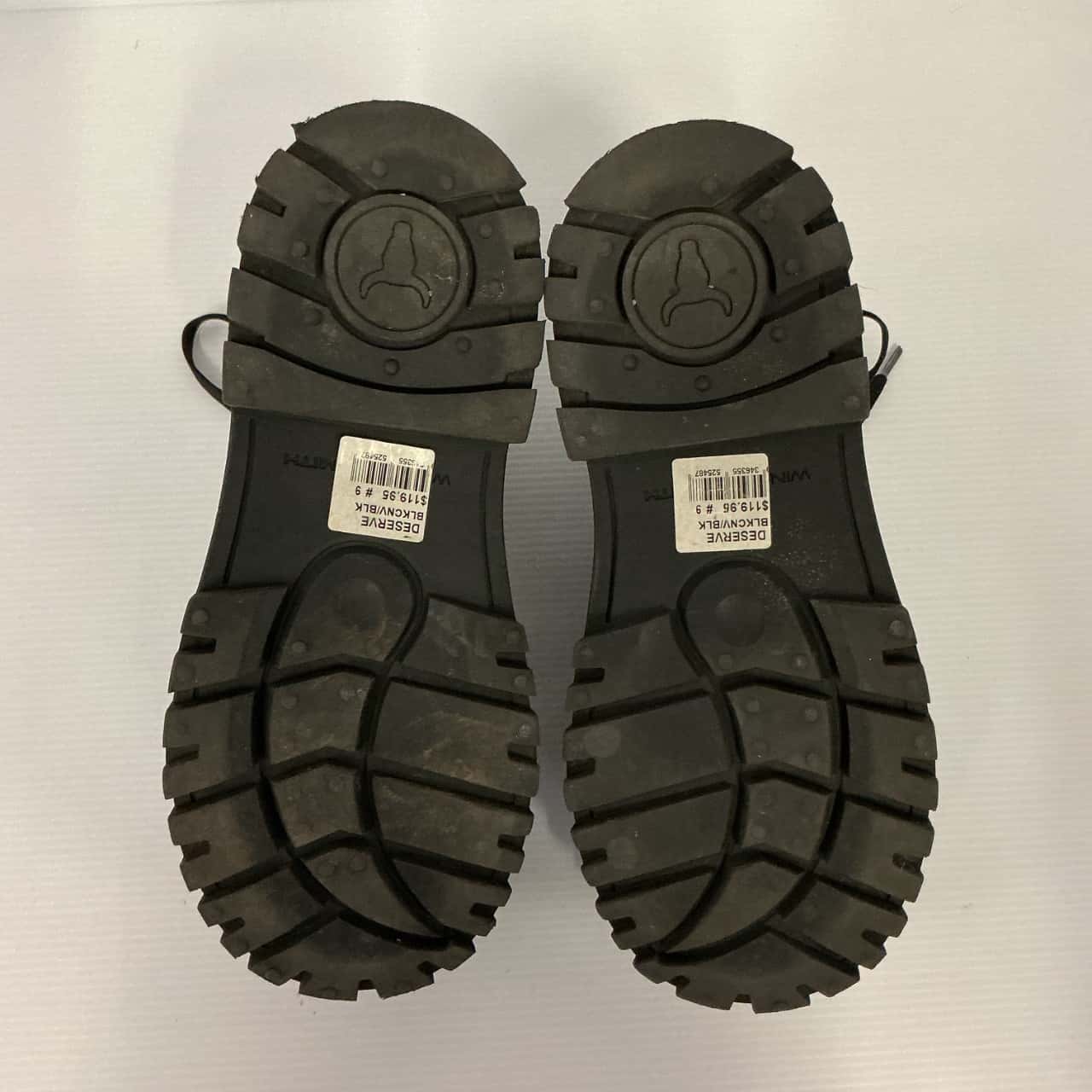 Windsor Smith Womens Size 9 Sneakers Deserve Black Canvas Chunky Boot