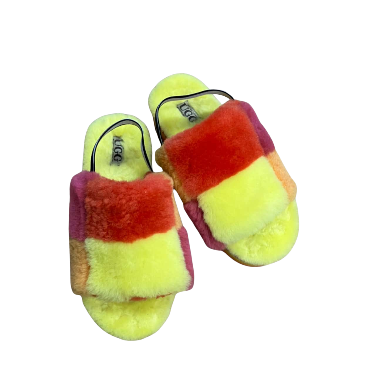UGG Fluff Yeah Neon Rainbow Slippers Size 10 / 9 (s)