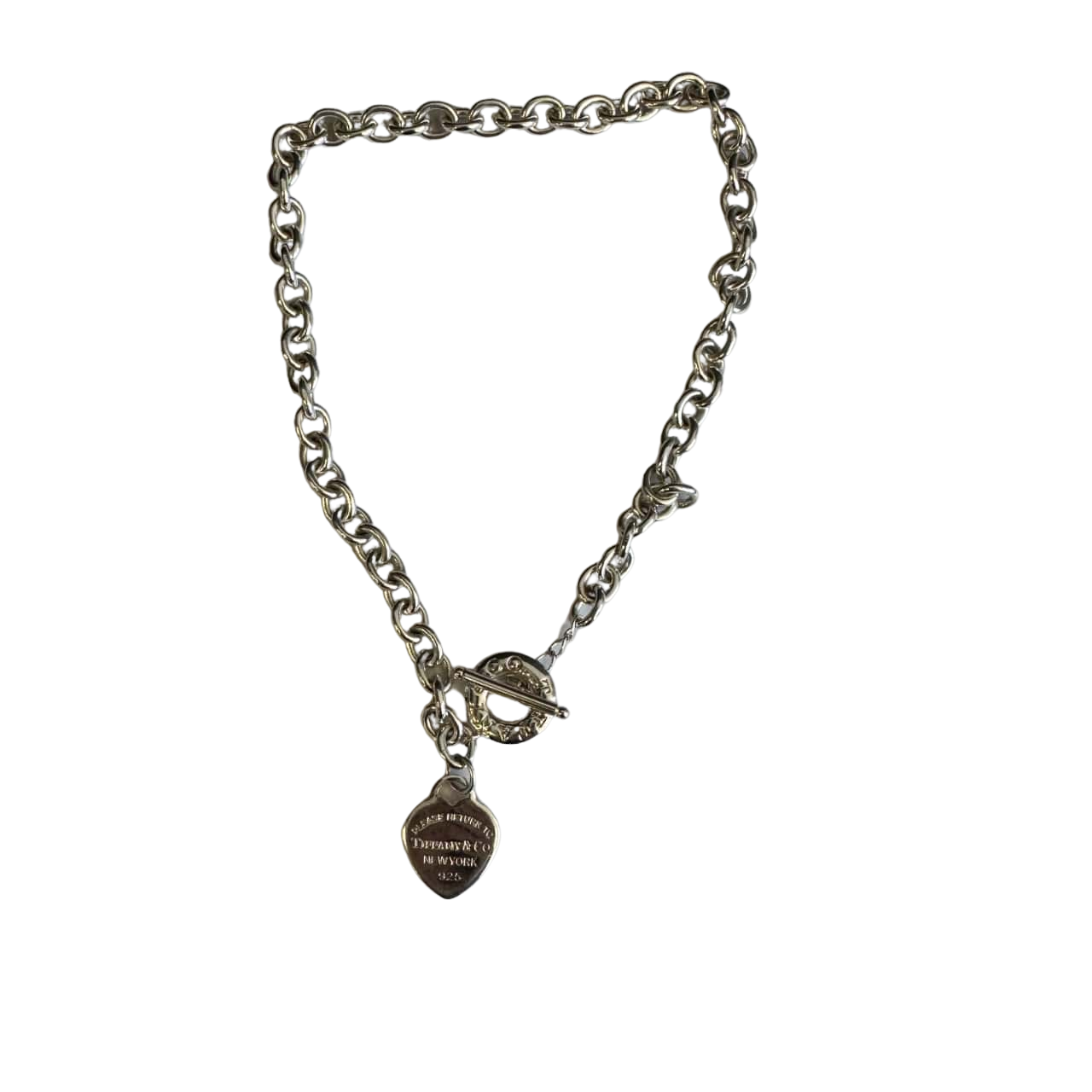 Tiffany & Co. Women's 925 Hallmark Chain Neck with Heart Pendant Silver (s)