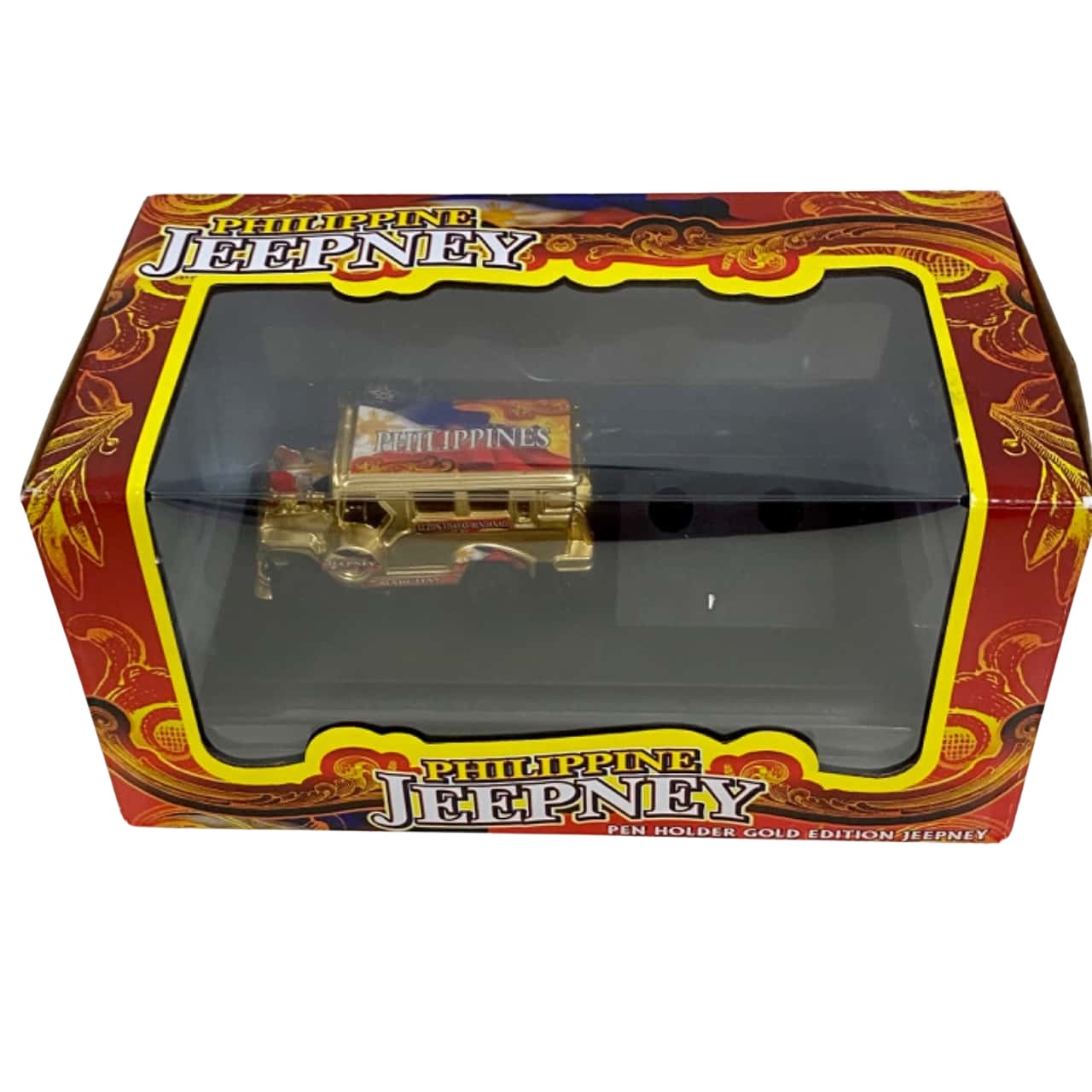 Philippine Jeepney Pen Holder Gold Edition Die Cast Metal