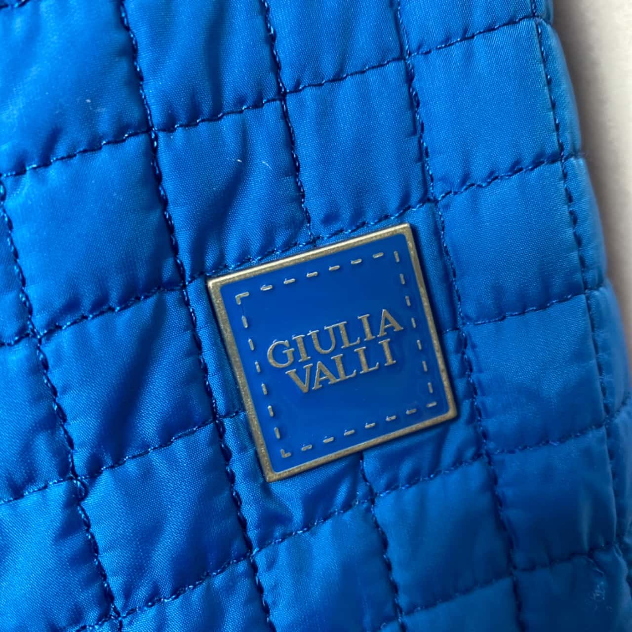 Women's Giulia Valli Size M Blue Quilted Jacket