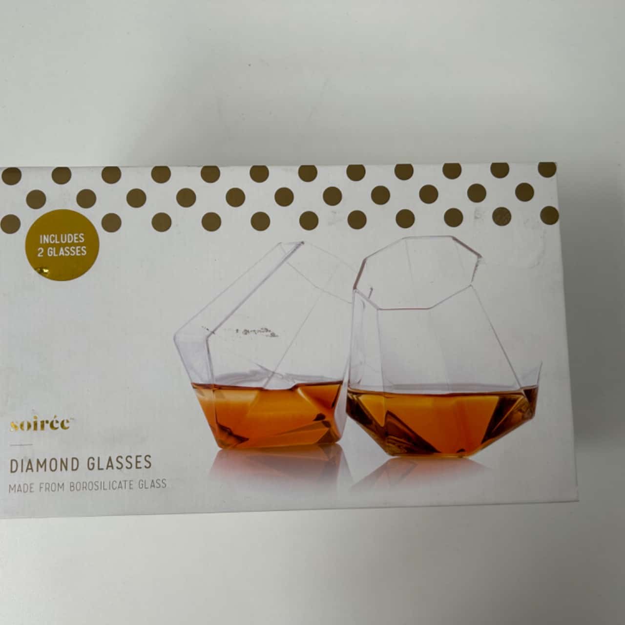 Soiree Diamond Glass (Set of 2)(s) - New With Tags | Salvos Stores