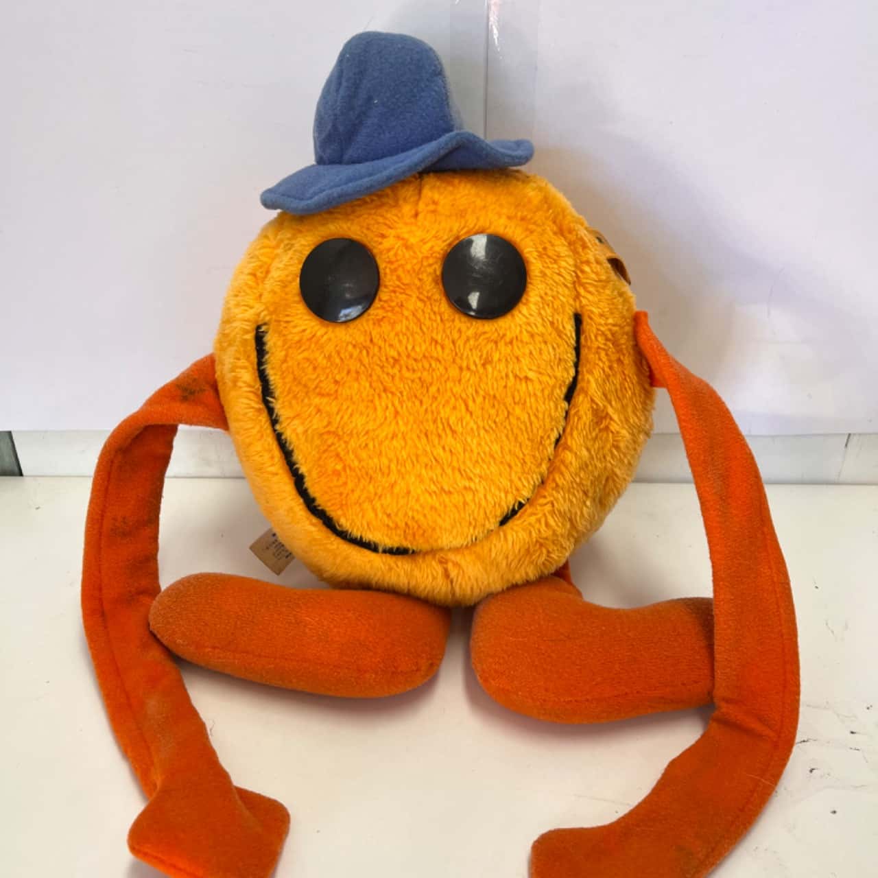MR MEN VINTAGE "MR TICKLE" LARGE ORANGE PLUSH TOY