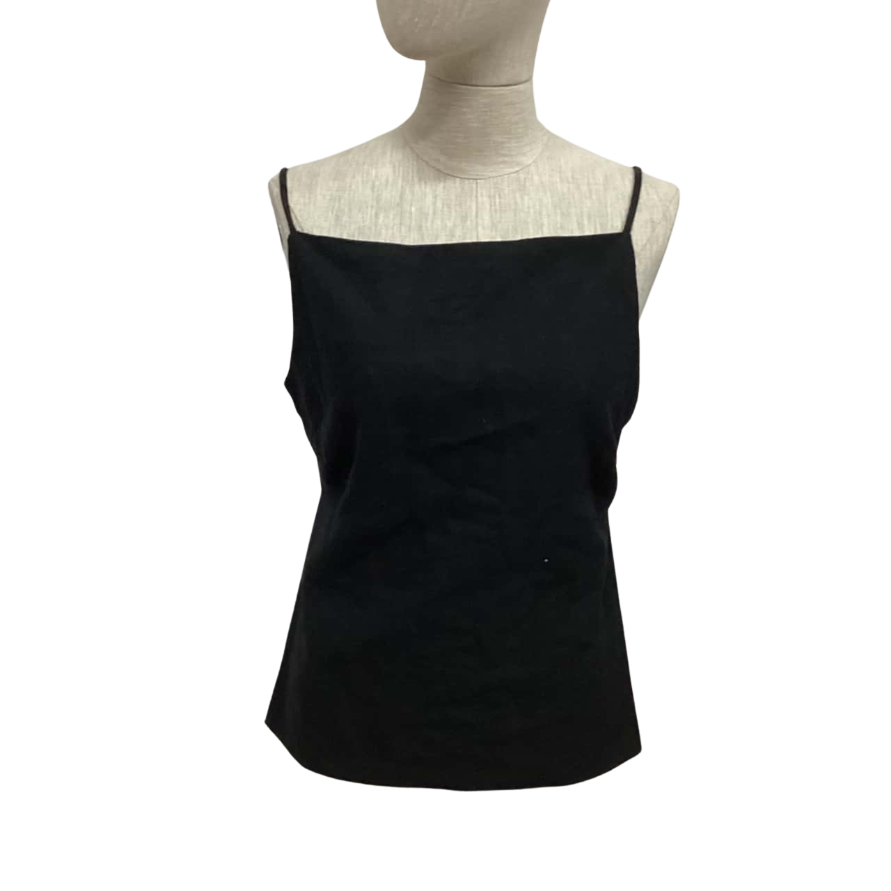 Perfect Stranger Womens Size 12 Shoestring Strap Top Black