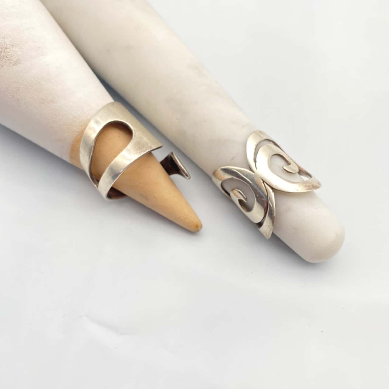 Two Sterling Silver Fashion Rings