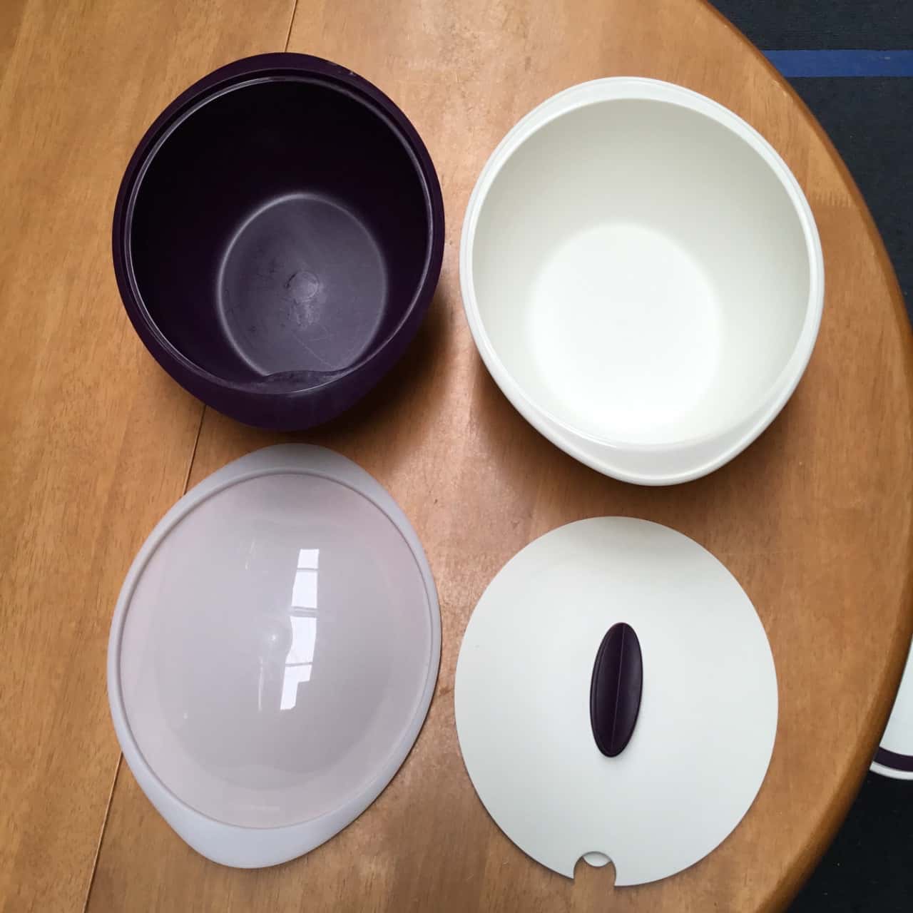 Vintage Tupperware Heat & Serve Purple Four Piece Set(s)
