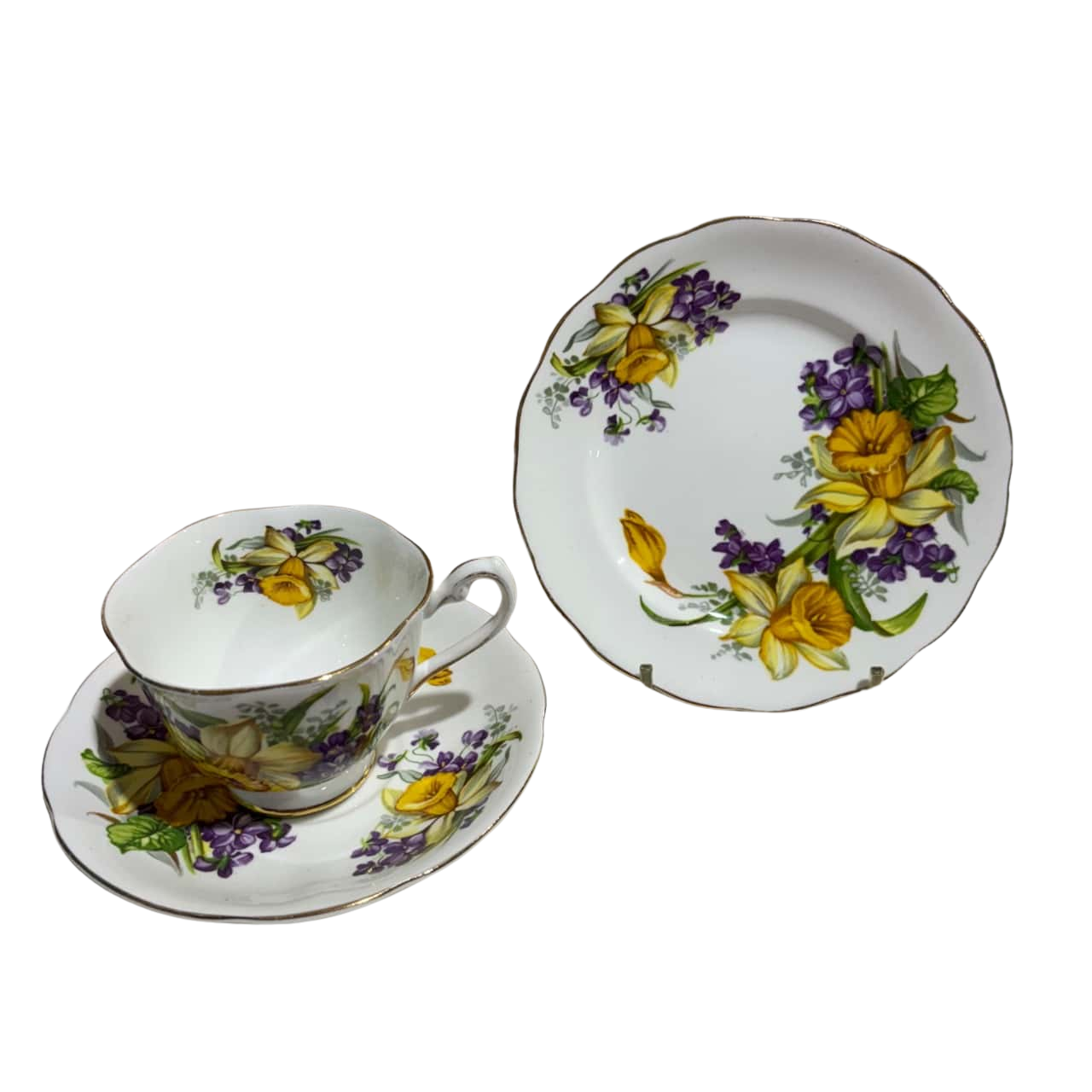 Vintage Royal Standard Fine Bone China England"Woodland Wonder" Teacup, Saucer & Plate set ...