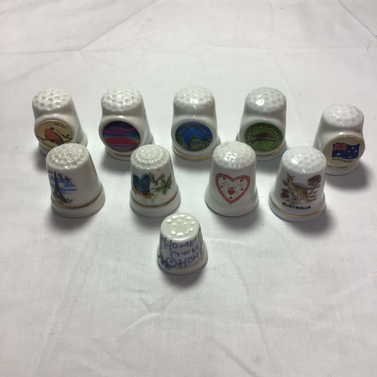 Vintage Porcelain Thimbles Collectable