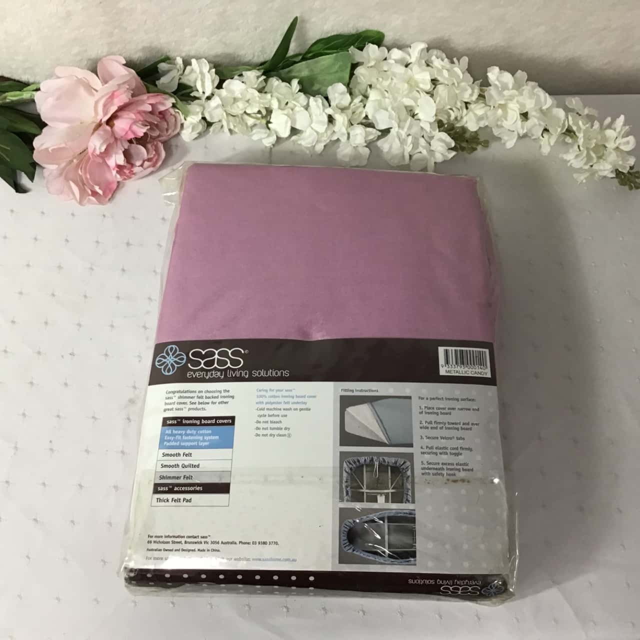 SASS One Size Metallic Candy Pink Shimmer Ironing Board Cover (new)(s)