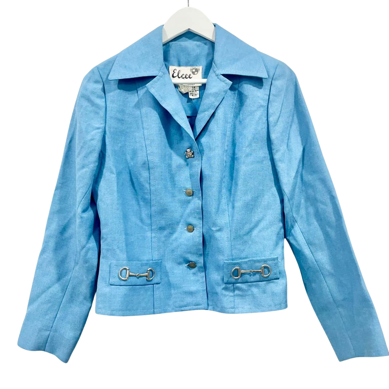 Vintage Leon Cutler Elcee Blue Sports Jacket Size 14(s)