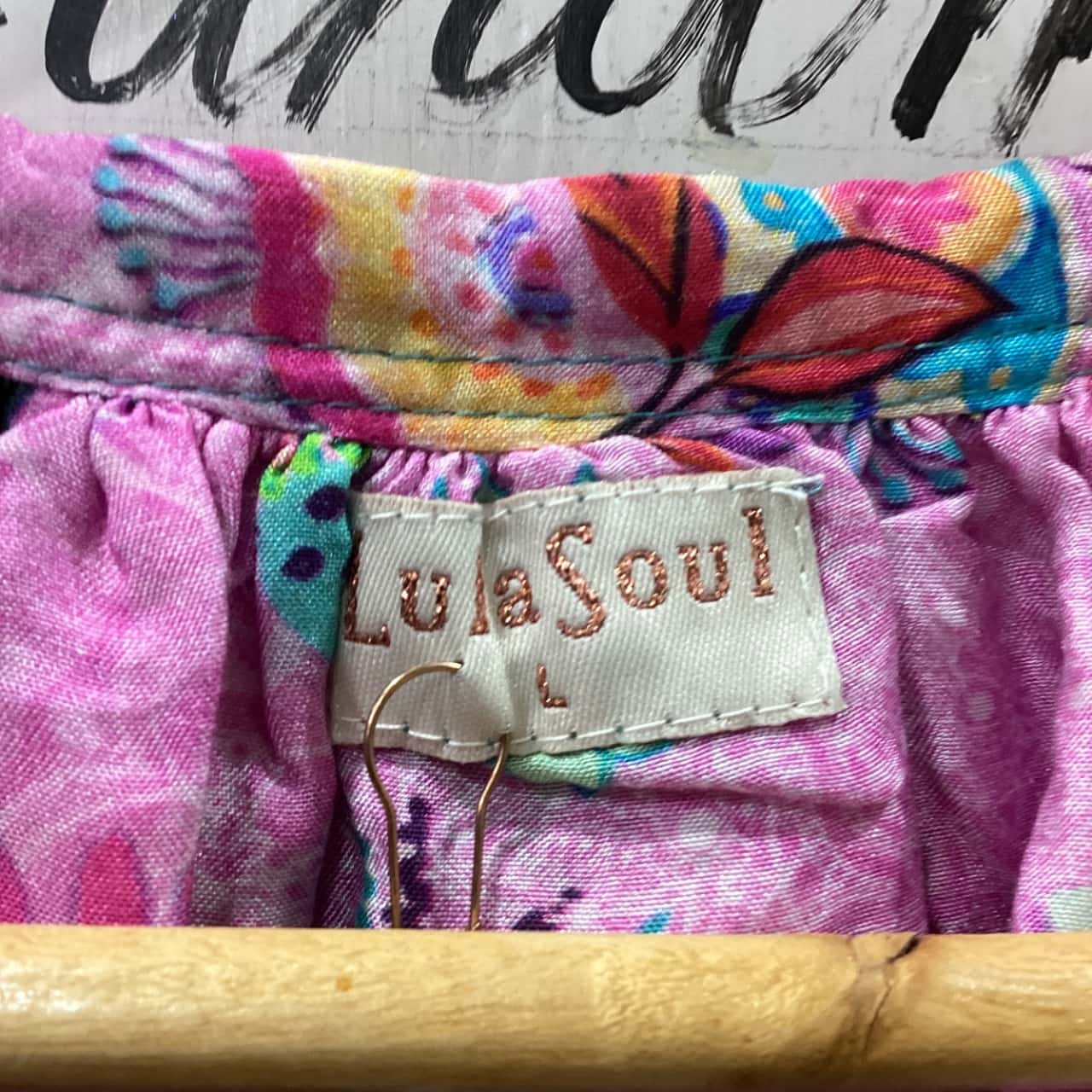 Lula Soul Brand! BNWT THE MURIEL SHIRRED DRESS! Womens Size L Floral ...