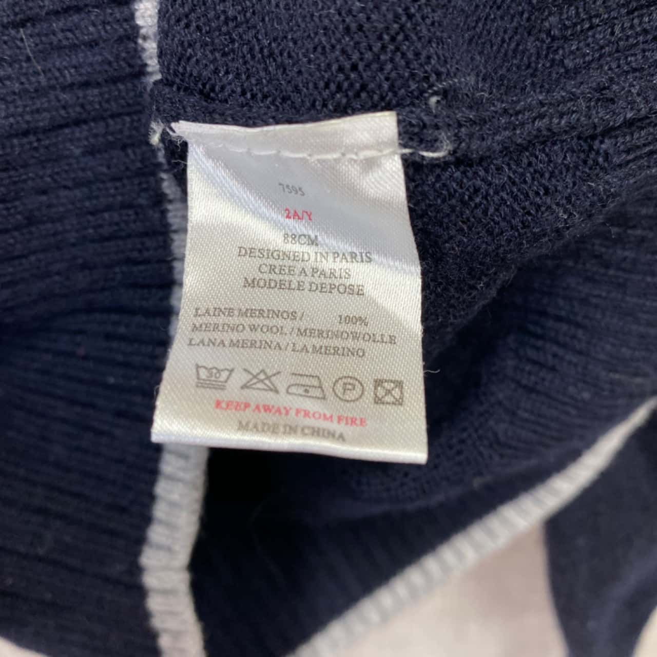 Jacadi Kids Size 02A Navy Blue