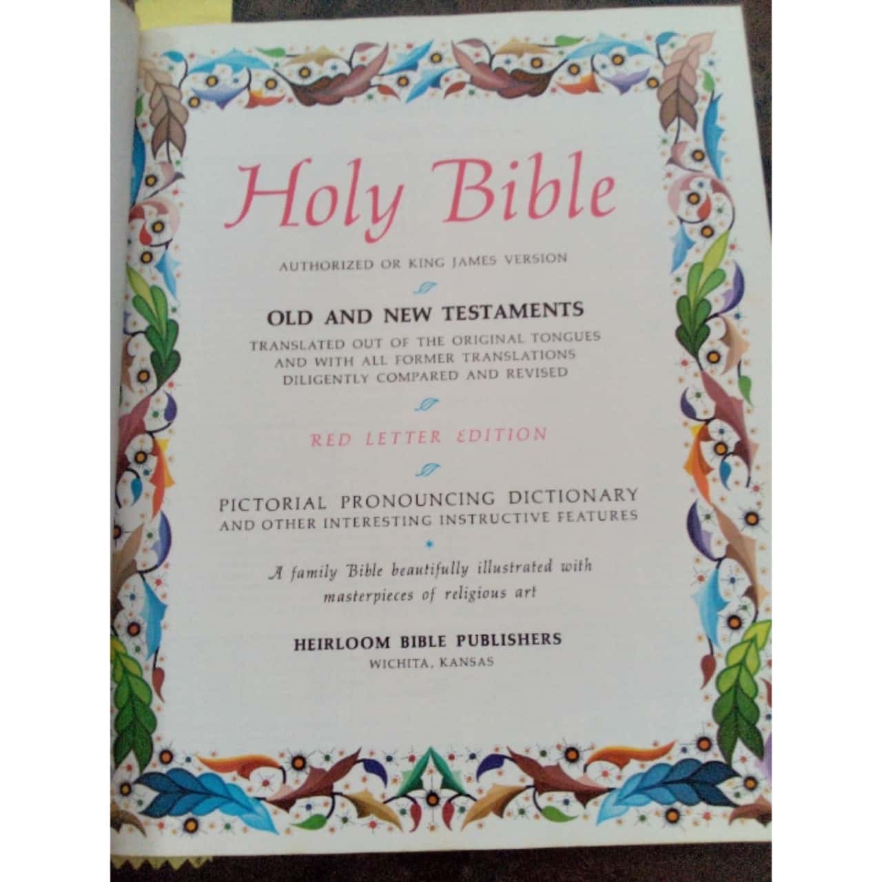 Holy Bible Master Reference Edition Heirloom 1971(s)