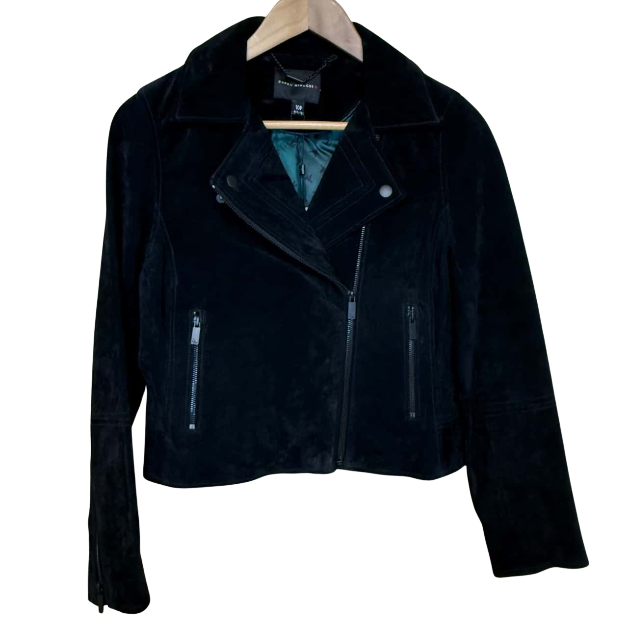 Brand New - Dannii Minogue Suede Biker Jacket - Size 10P(s)