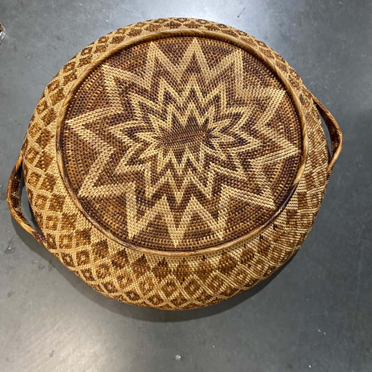 Very Large Vintage Hand Woven Buka Basket Made in Solomon Islands - See ...