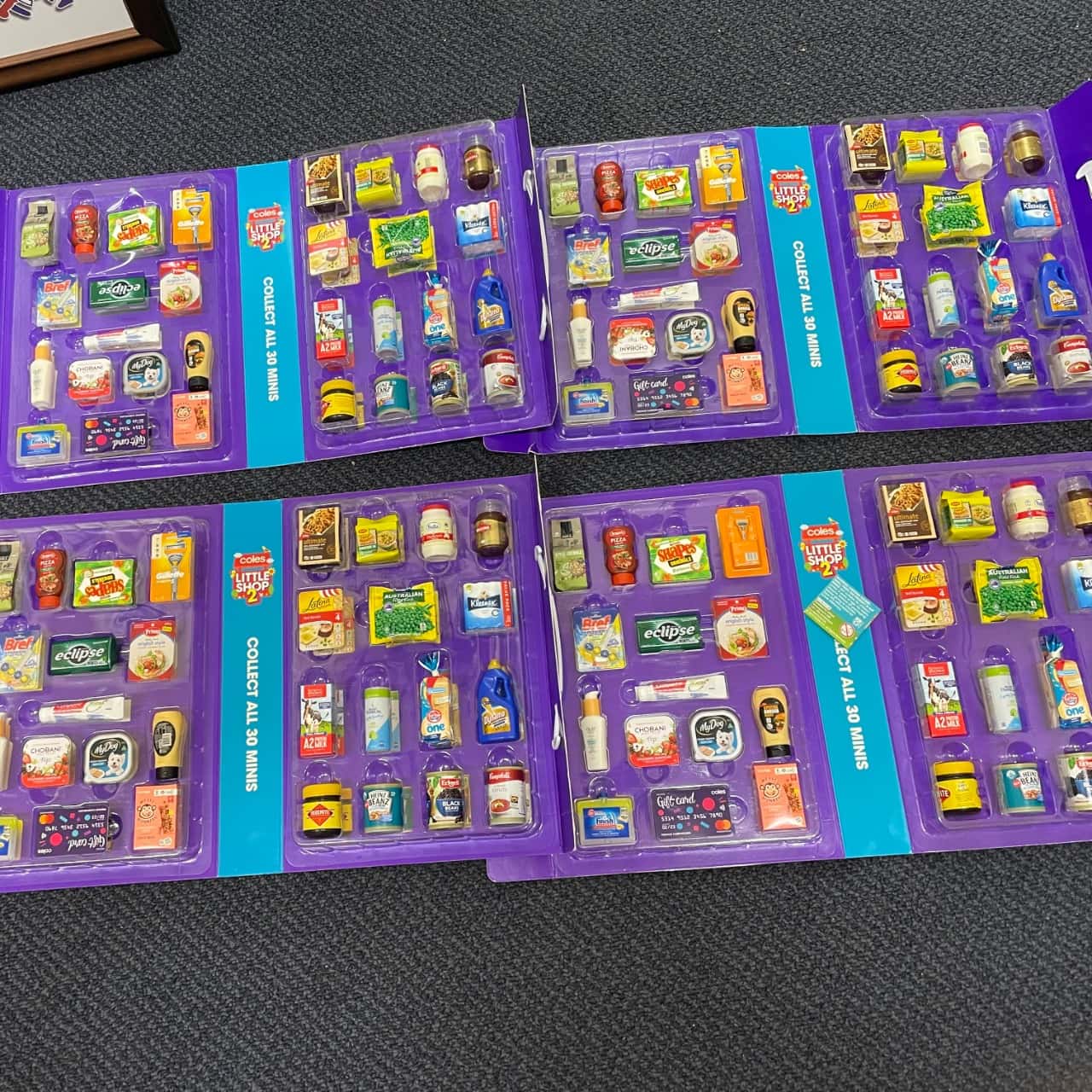 Coles Minis. Little shop 2 : complete sets x 4(s)