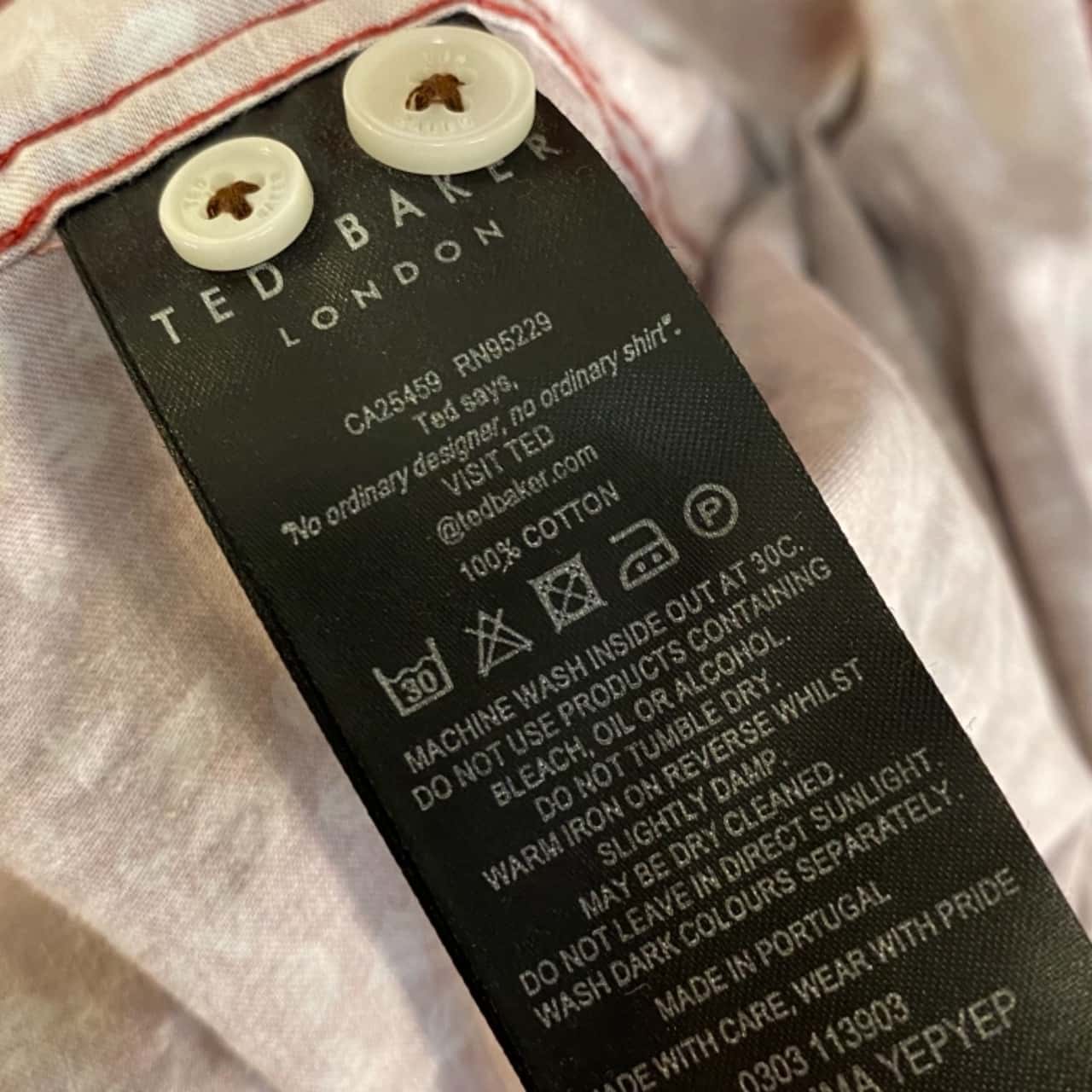 Ted Baker Mens Size 7 Short Sleeve Shirt Floral / Red