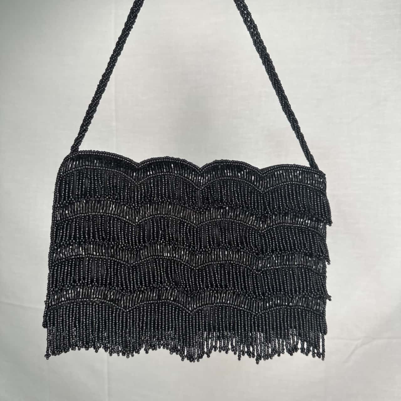 Beautiful black beaded small purse/bag
