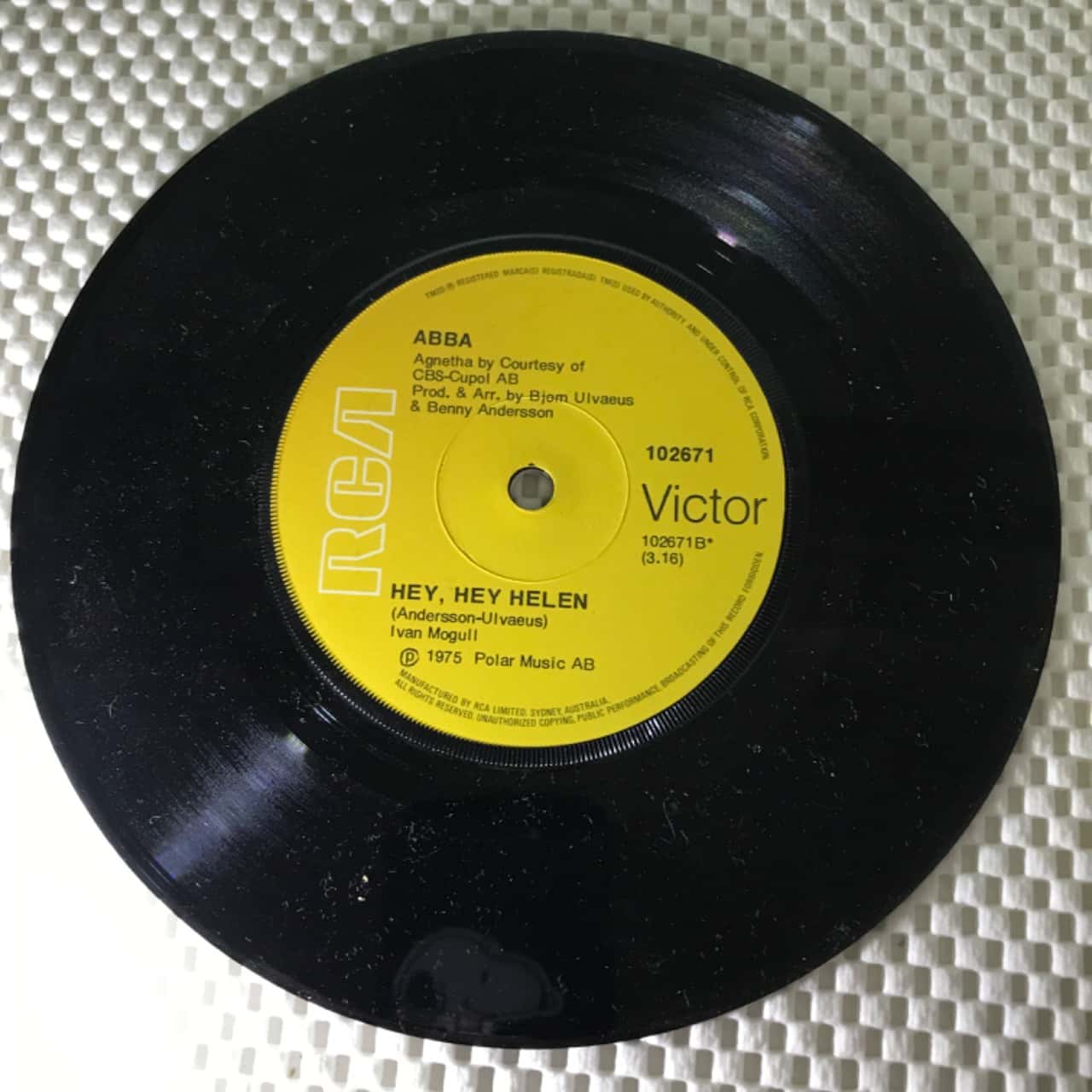 7” Abba Mama Mia / Hey Hey Helen 1975 Pop(s)