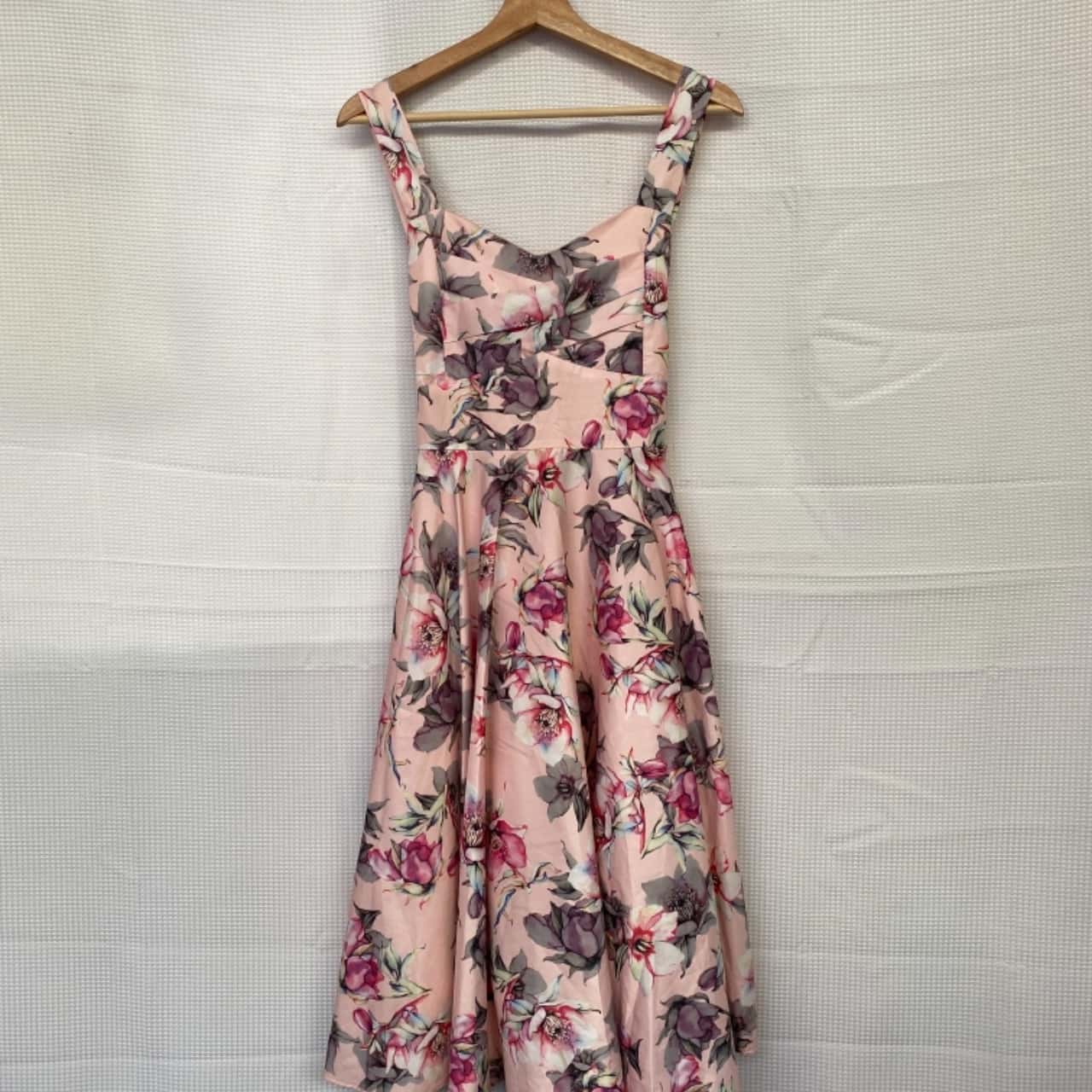 Caroline Morgan Womens Size 10 Floral Pink Dress